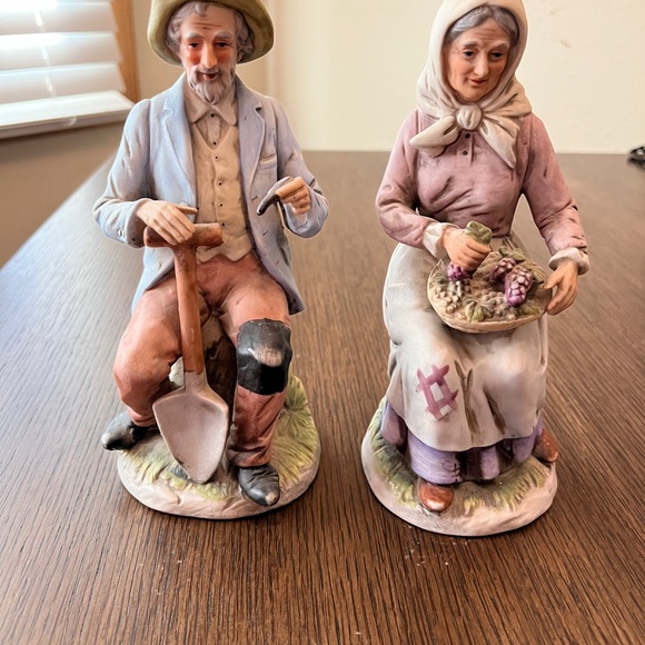 Homco | Art | Vintage Homco Home Interiors Old Man Woman Figurines App ...